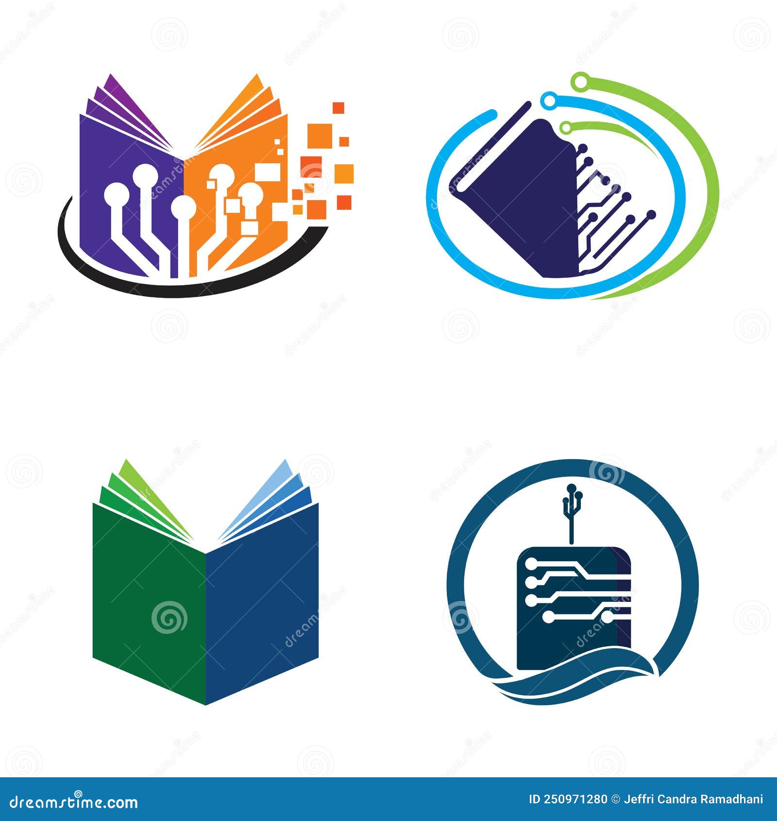 Digital Book Logo Icon Technology Vector Stock Vector - Illustration of ...