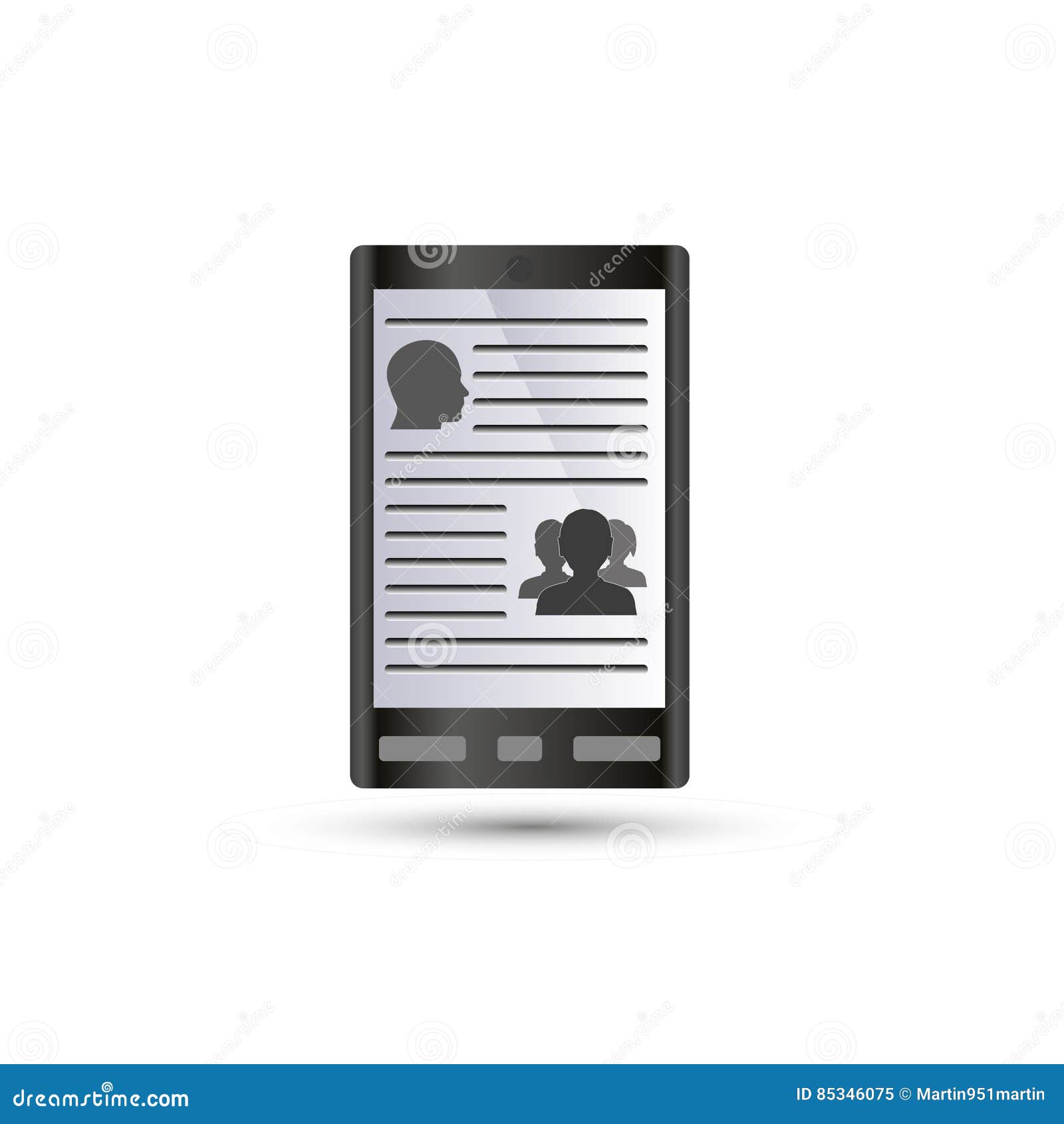 Digital Book Reader or Tablet or Smarthphone Icon Eps10 Stock Vector ...