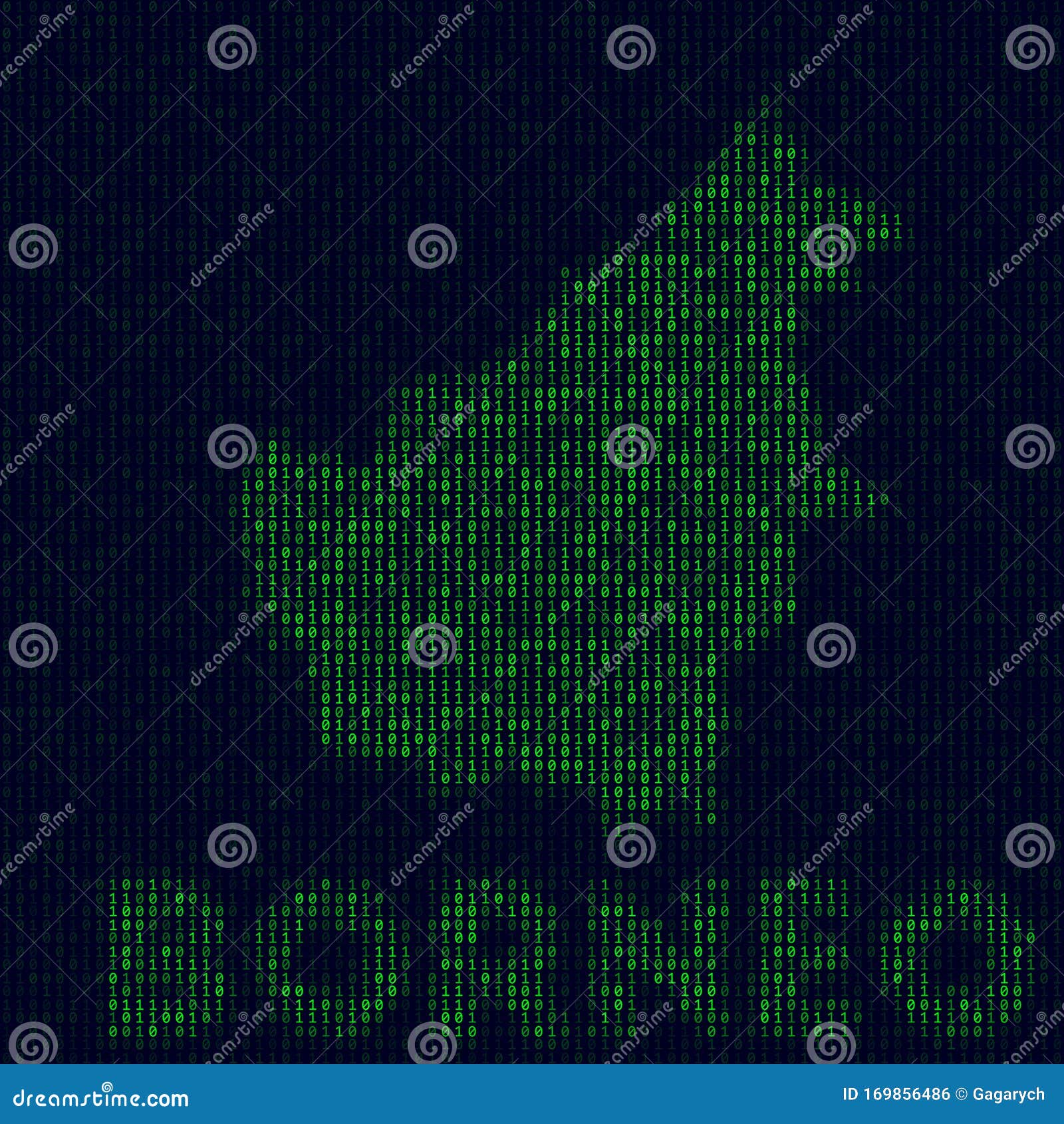 Digital Borneo Logo. Vector Illustration | CartoonDealer.com #169856486