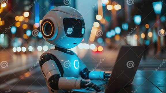 Digital Bot Using Laptop AI Chatbot Automatic Answering, System ...