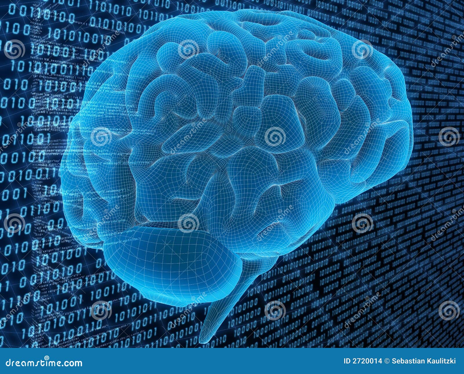 Digital brain stock illustration. Illustration of model - 2720014