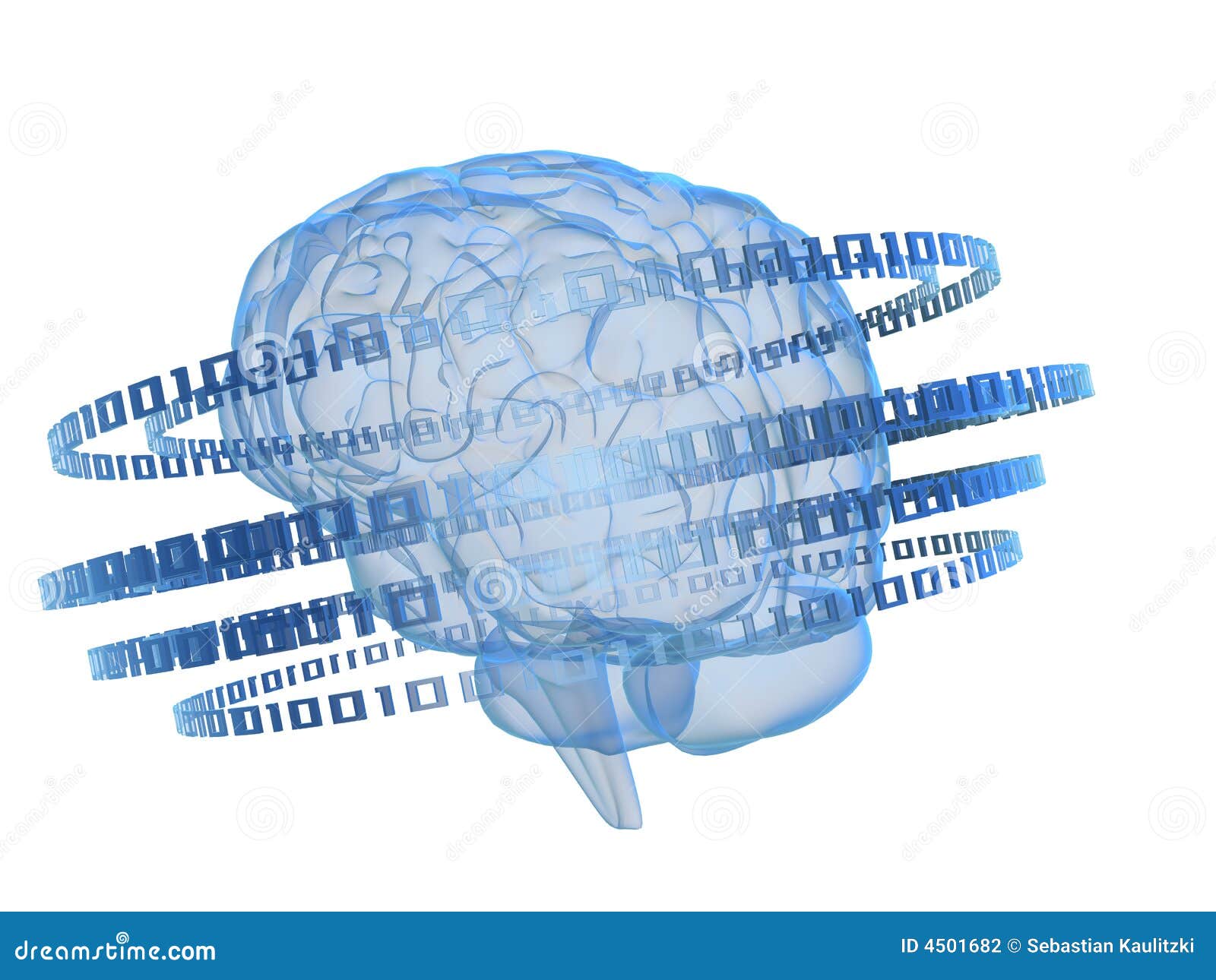 Digital brain stock illustration. Illustration of technology - 4501682