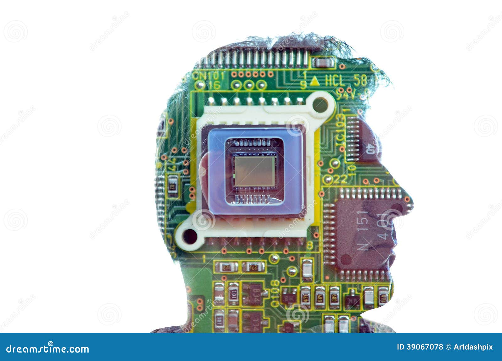 Digital brain stock photo. Image of communication, data - 39067078