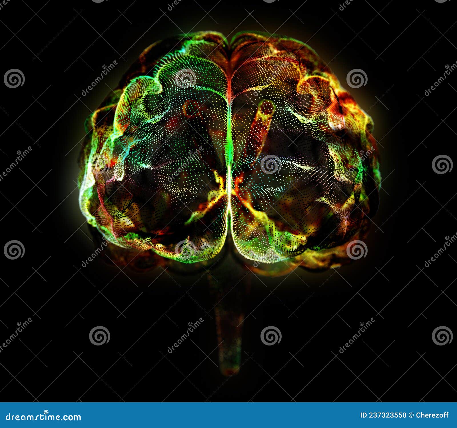 Digital Brain. Artificial Intelligence Deep Learning Process Stock ...