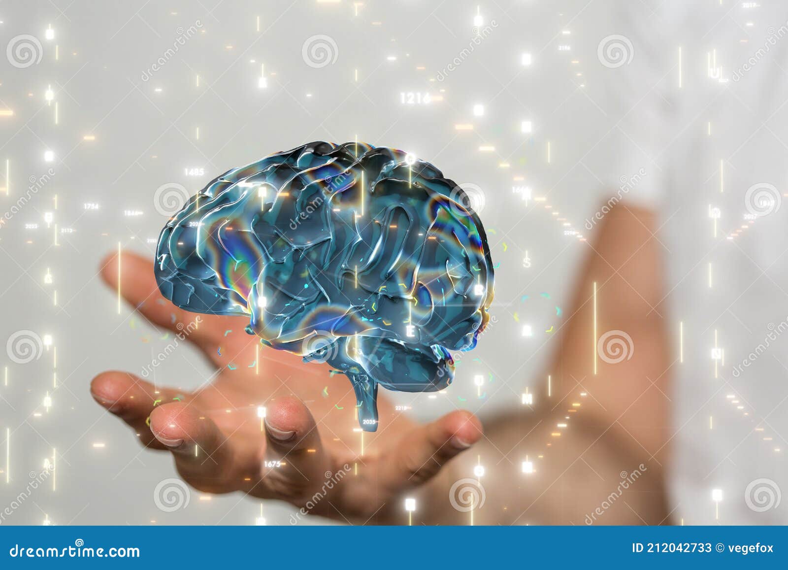 Digital Brain 3d Neurology Rendering Stock Image - Image of ...