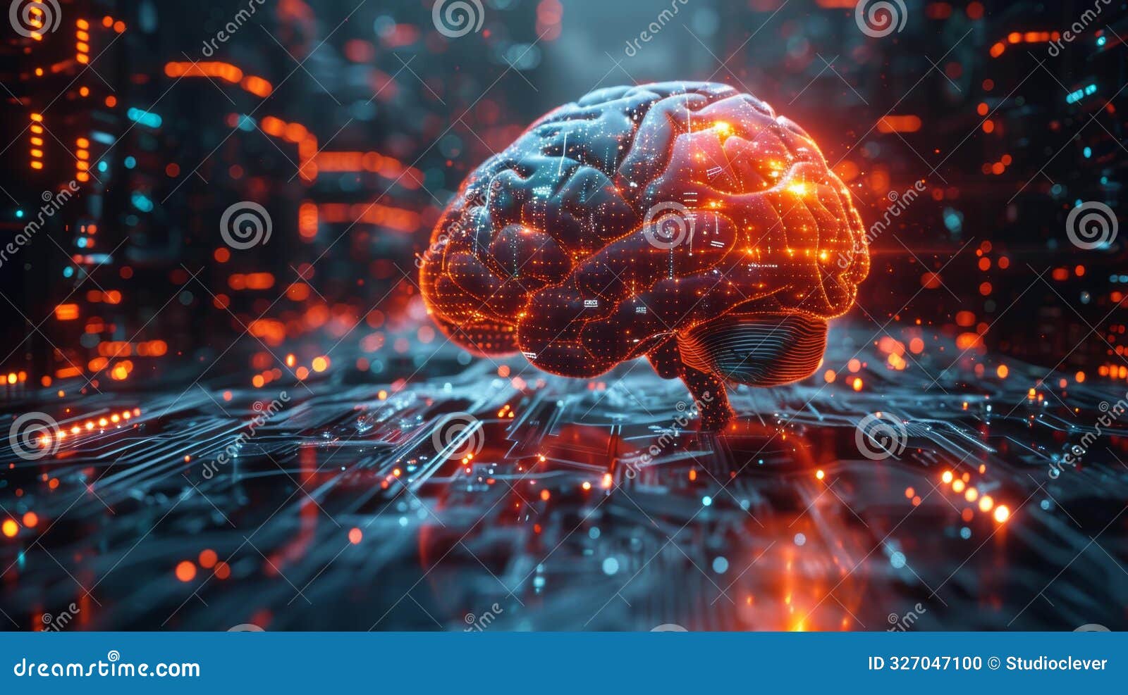 Digital Brain in a High-tech Environment - Generative Ai Stock ...