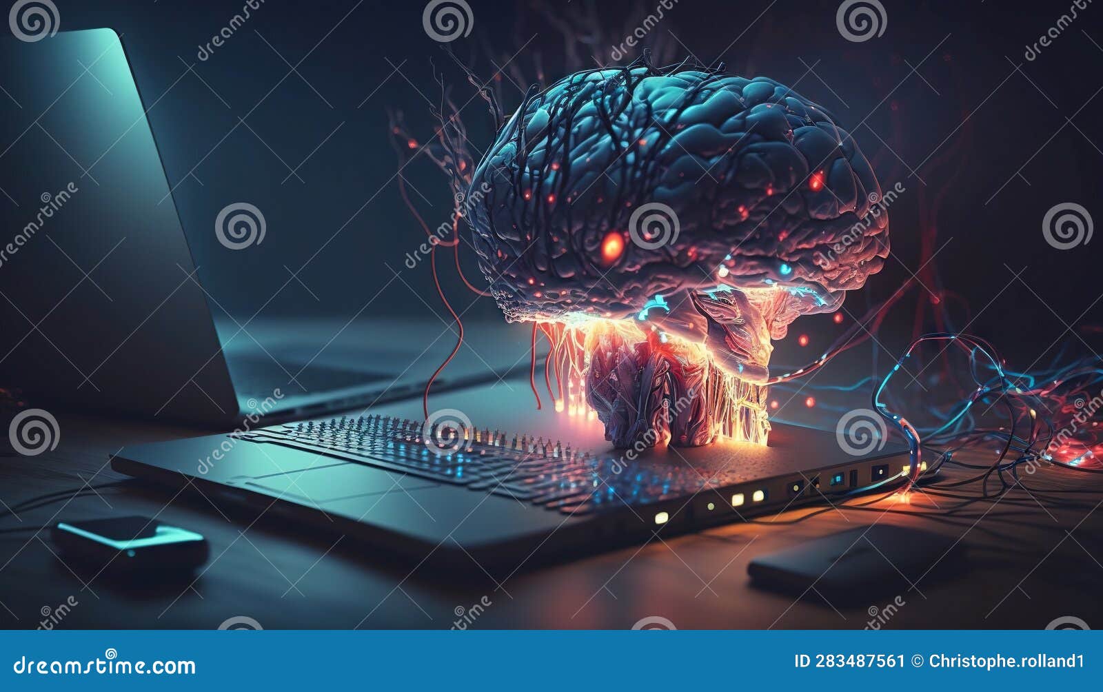 Digital Brain Machine - Artificial Intelligence - Generative AI, AI ...