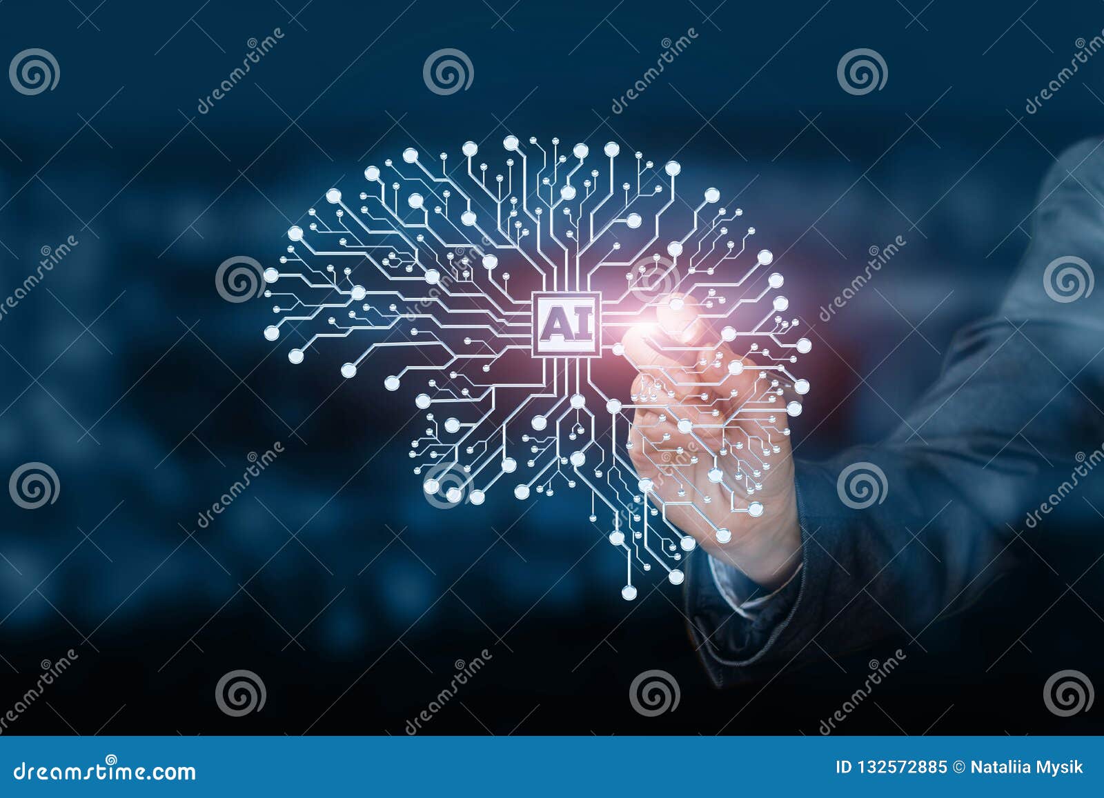 The Artificial Intelligence Stock Image - Image of conceptual ...