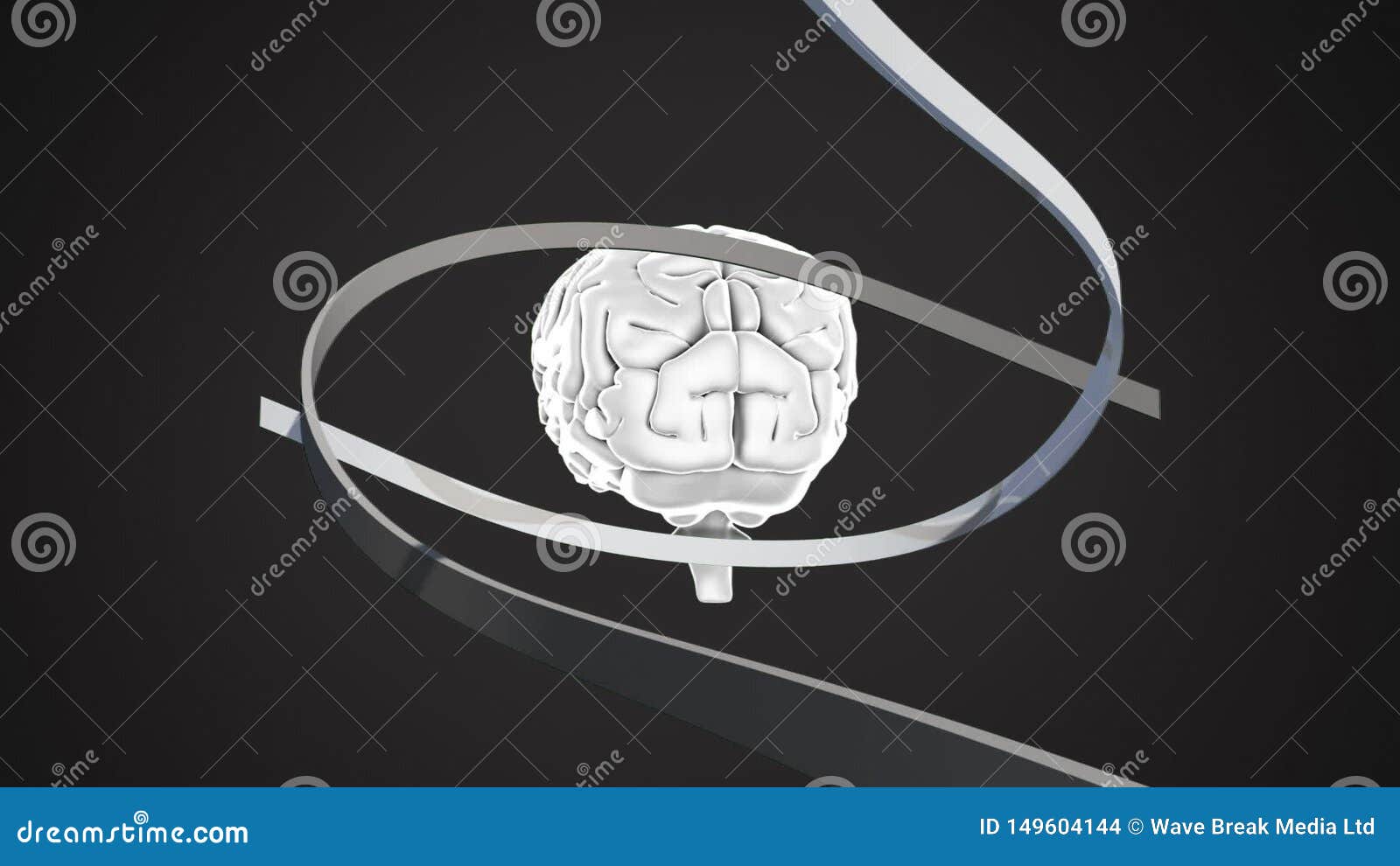 Digital brain with ribbons stock footage. Video of lobe - 149604144