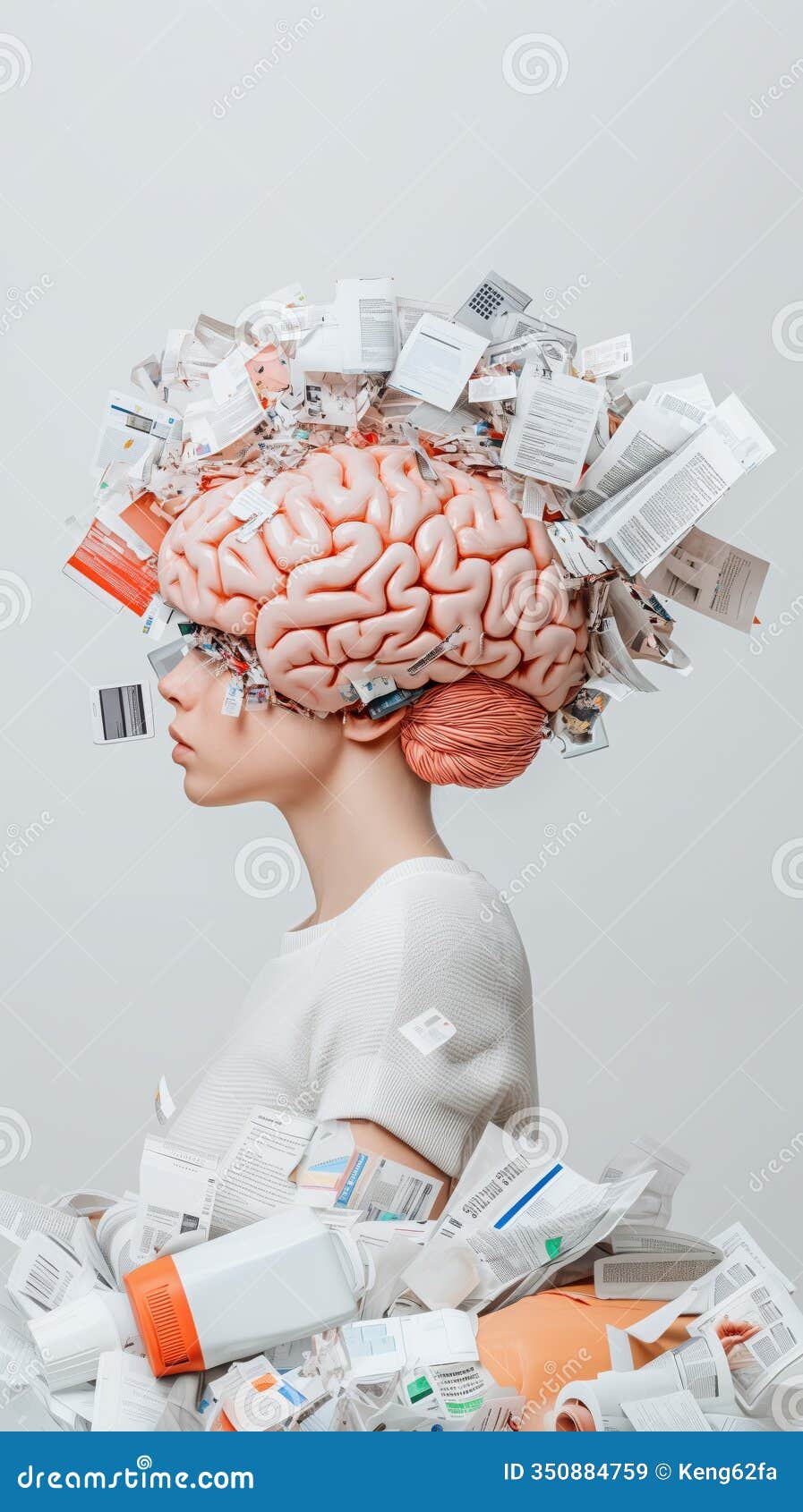 Digital Brain Rot Emerging from Pile of Web Pages and E Waste ...