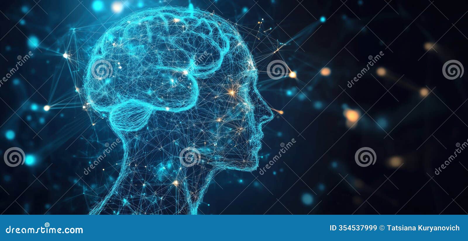 Digital Brain Visualization with Neural Connections and Light Effects ...