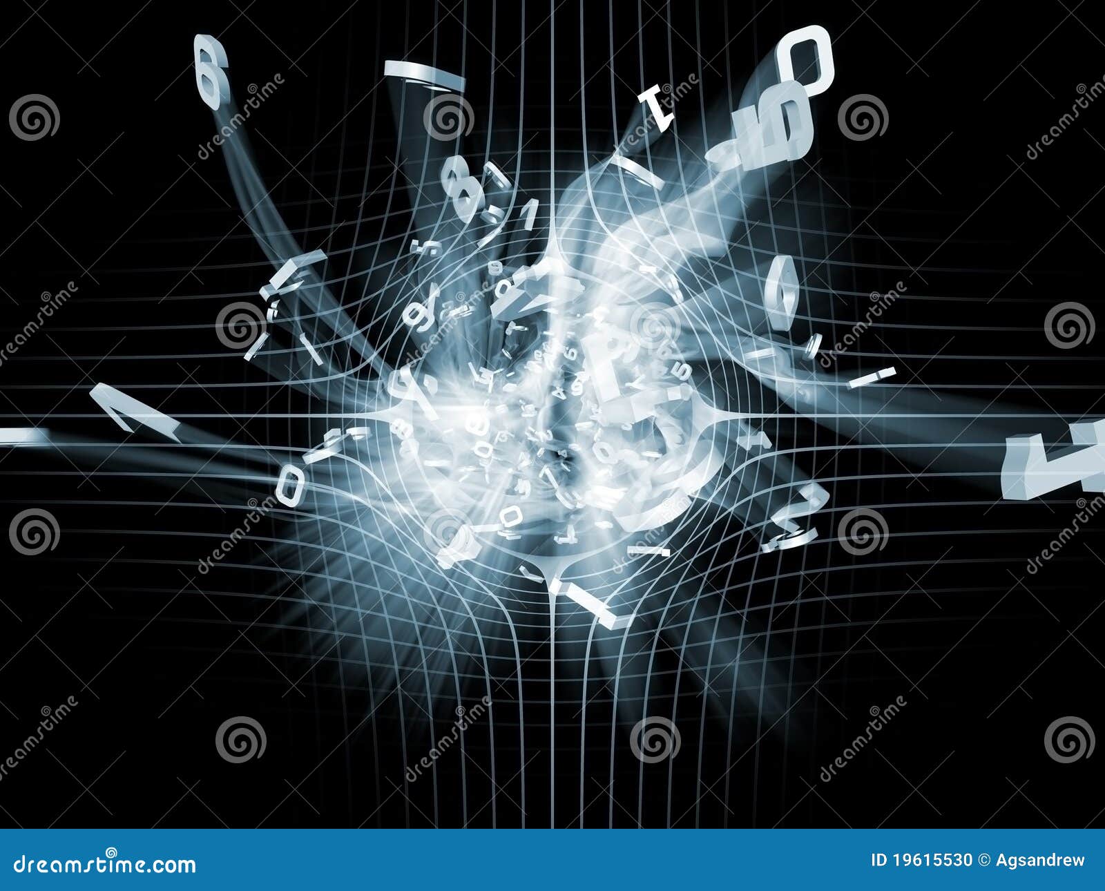 Digital Breakthrough stock illustration. Illustration of metaphor ...