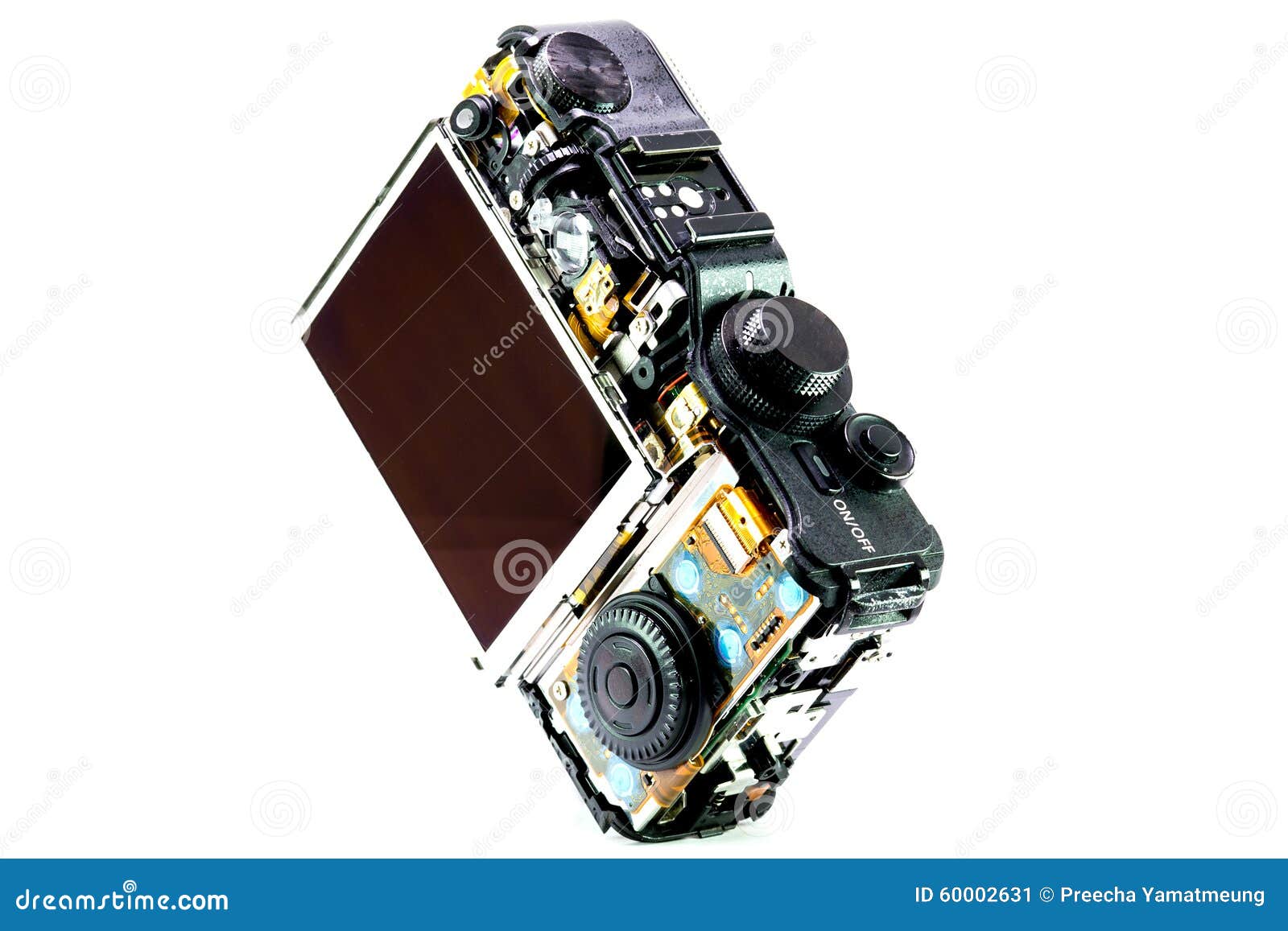 Digital broken kamera fotografering för bildbyråer. Bild av ...