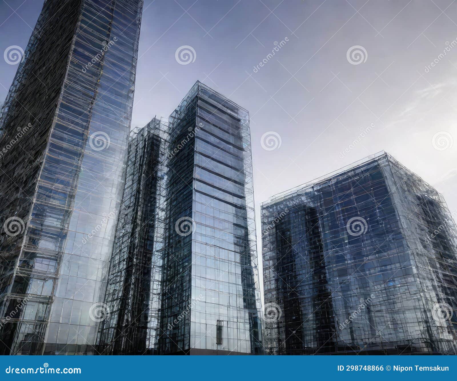 Digital Building Construction Engineering with Double Exposure Graphic ...