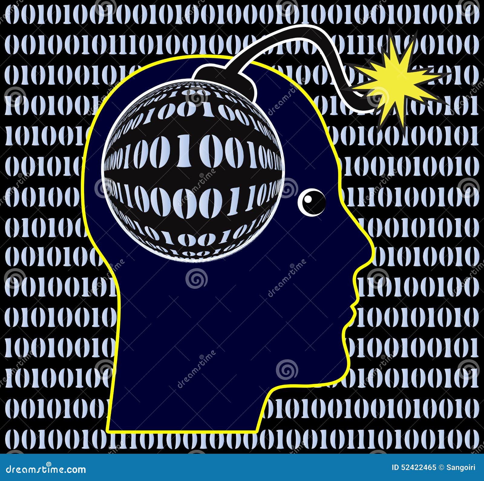 Digital Burnout stock illustration. Illustration of stress - 52422465