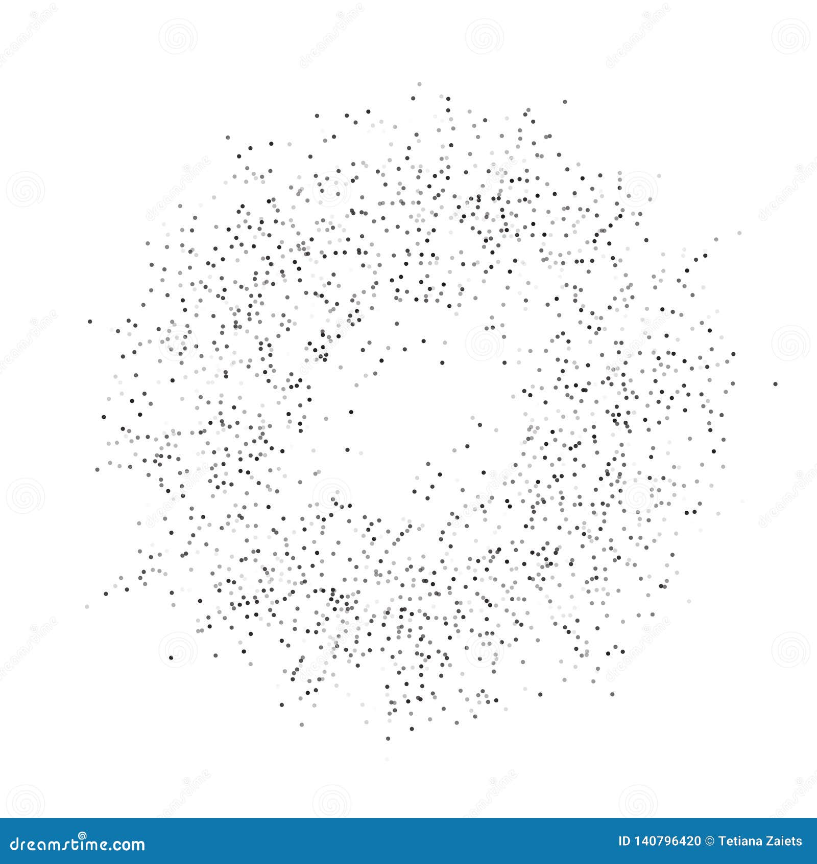 Digital Burst Pattern with Multiple Dots. Explosion Consist of Black ...