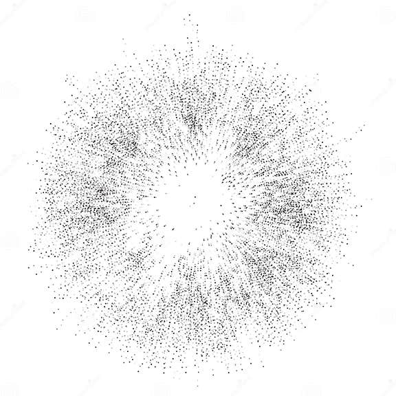 Digital Burst Pattern with Multiple Dots. Explosion Consist of Black ...