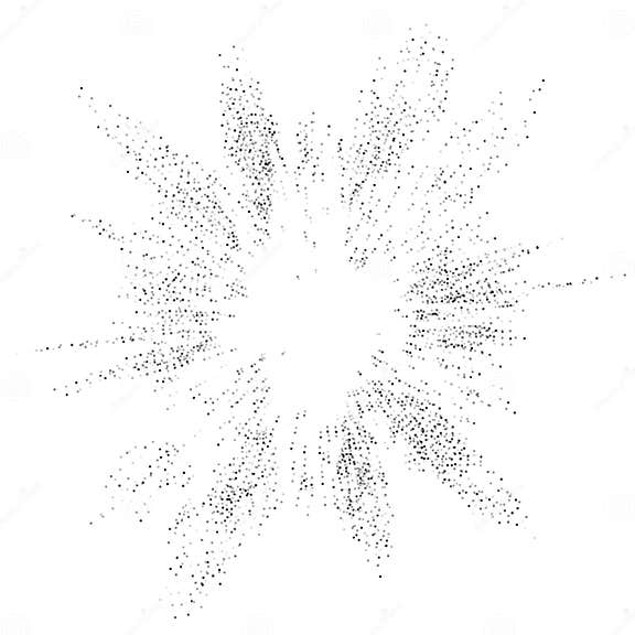 Digital Burst Pattern with Multiple Dots. Explosion Consist of Black ...
