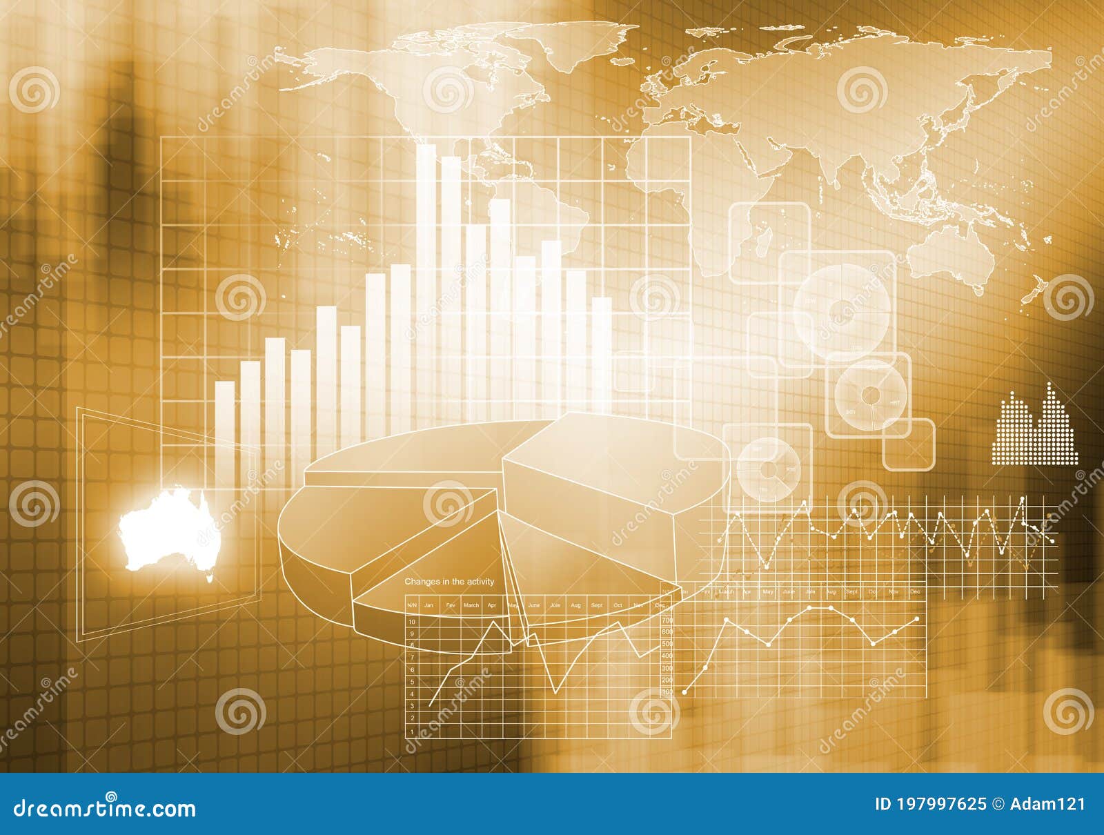 Digital Business Background Stock Illustration - Illustration of future ...