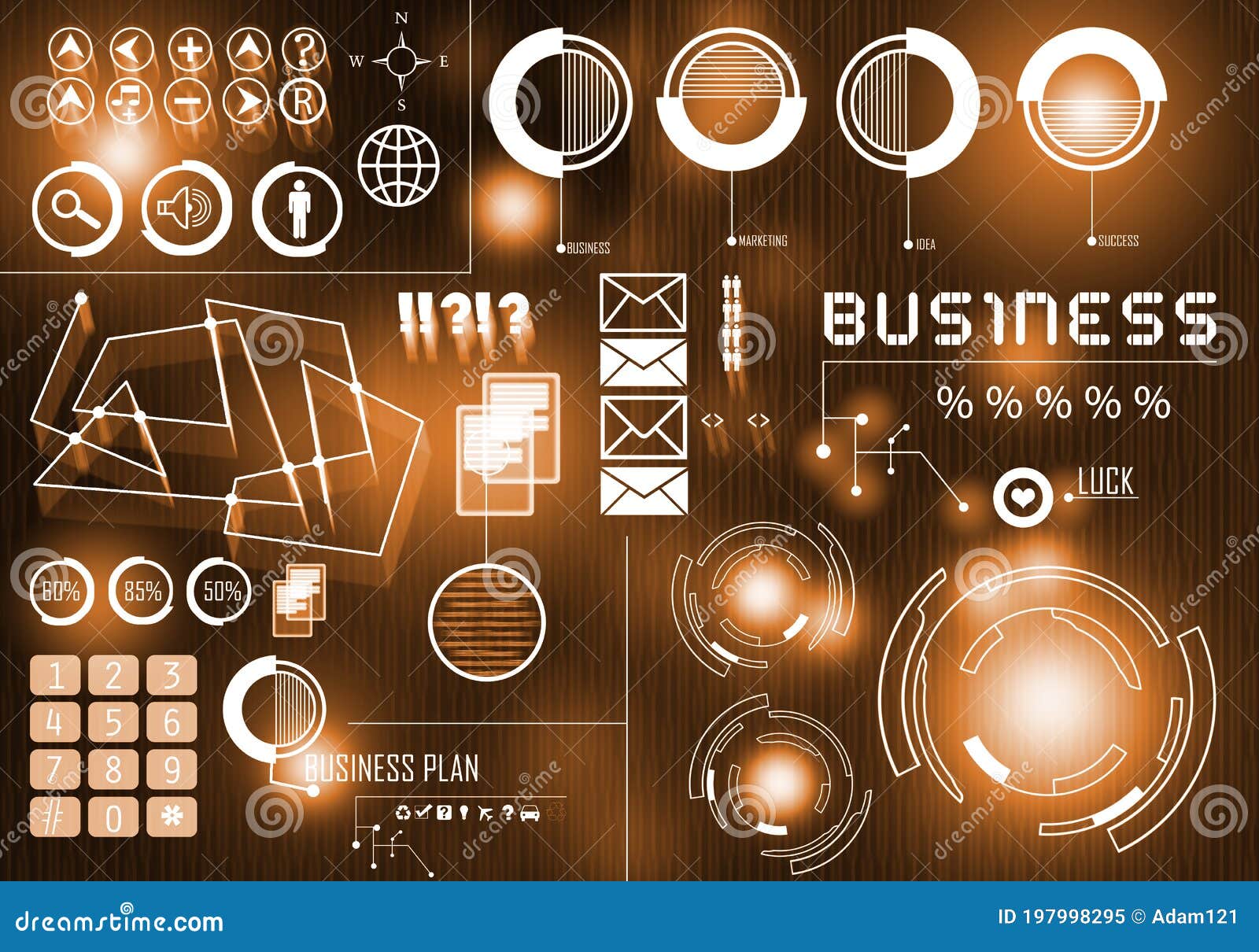 Digital Business Background Stock Illustration - Illustration of ...