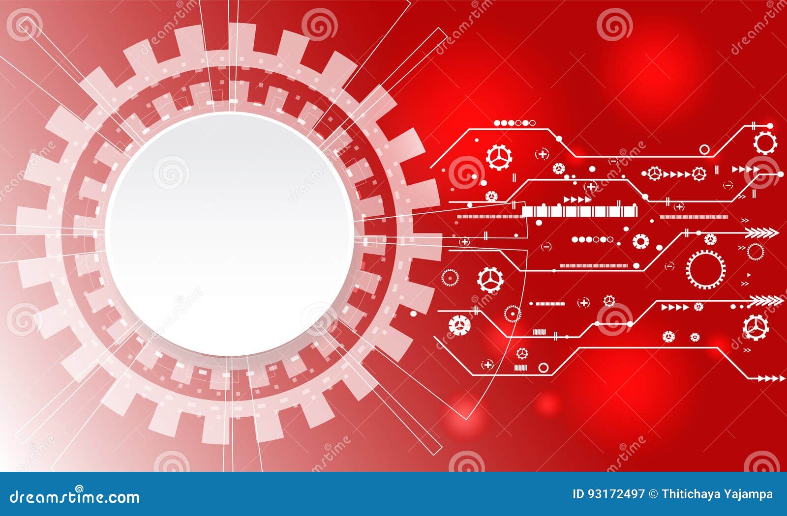 Digital Business Background,vector Tech Circle and Technology ...