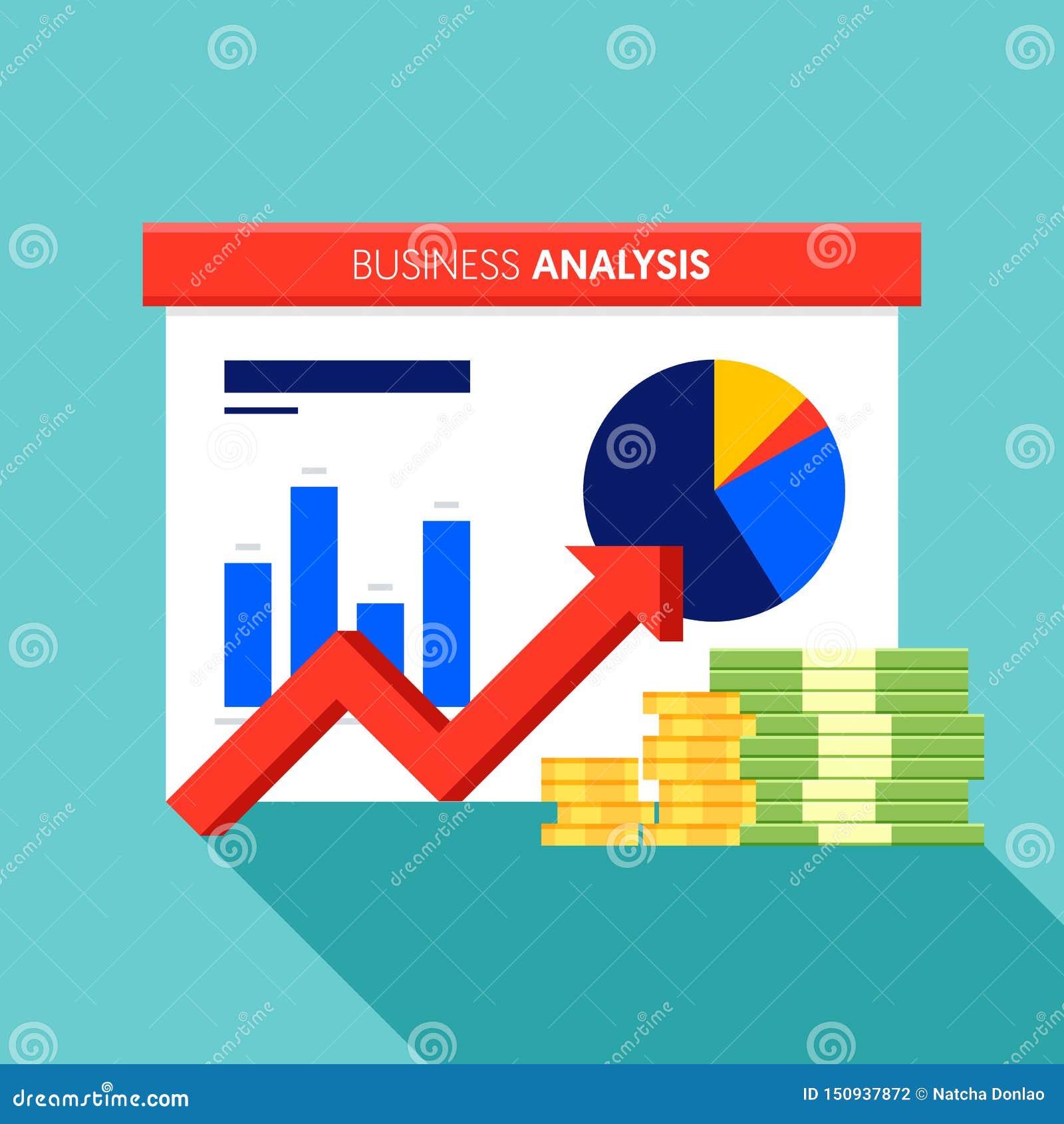 Digital Business Data Analysis Strategy Concept Flat Design Stock ...