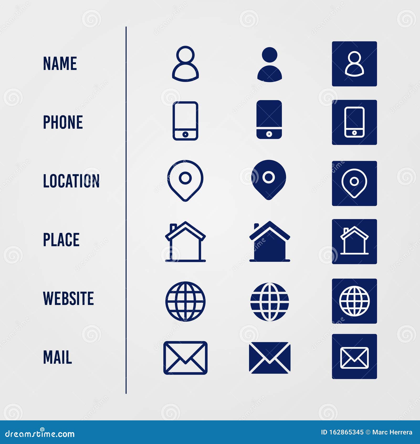 Digital Business Icon Vector Set Stock Vector - Illustration of digital ...