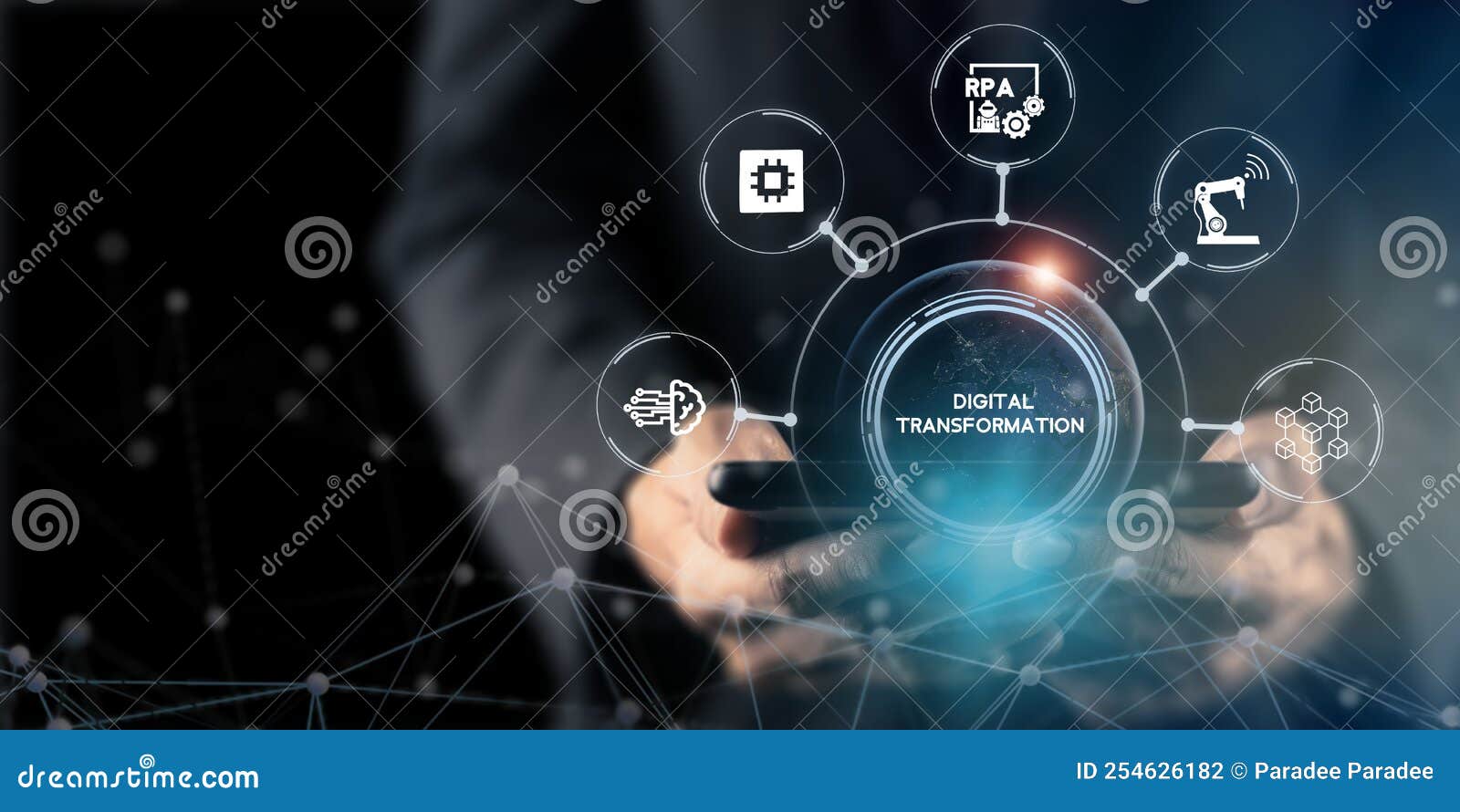 Digital Business Transformation Concept. Stock Photo - Image of ...