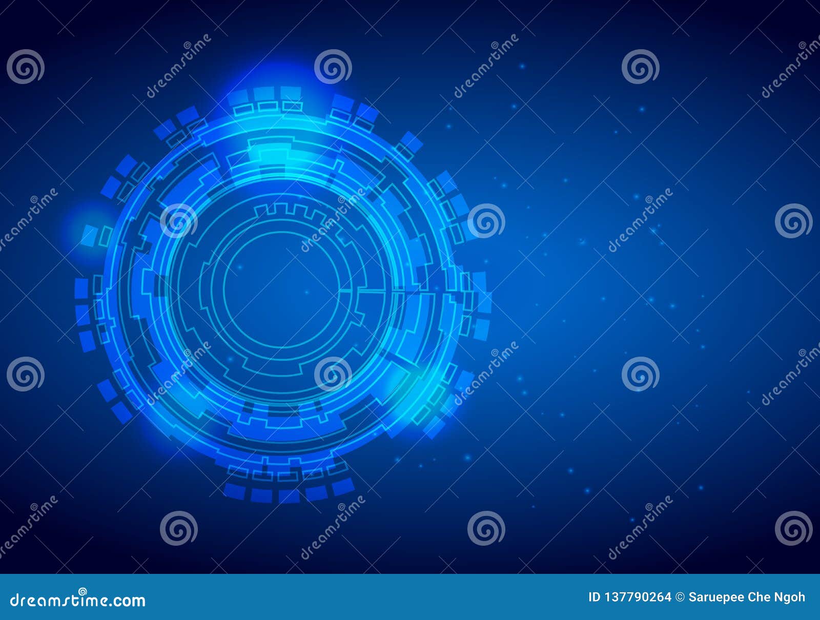 Digital Business , Vector Tech Circle and Technology Background Stock ...