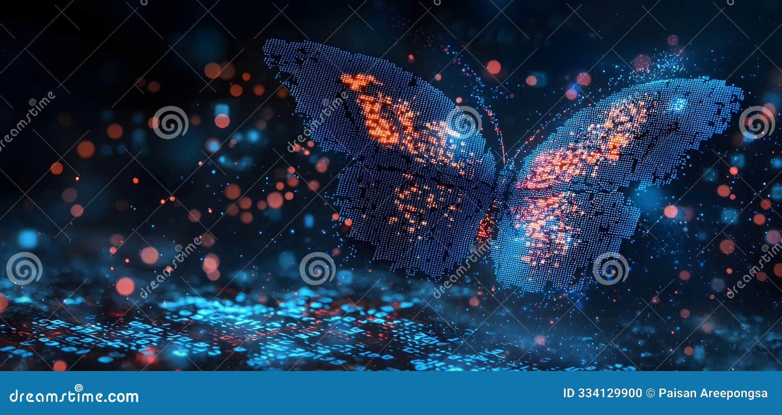 Digital Butterfly Emerging Amidst Sparkling Particles: a Stunning ...