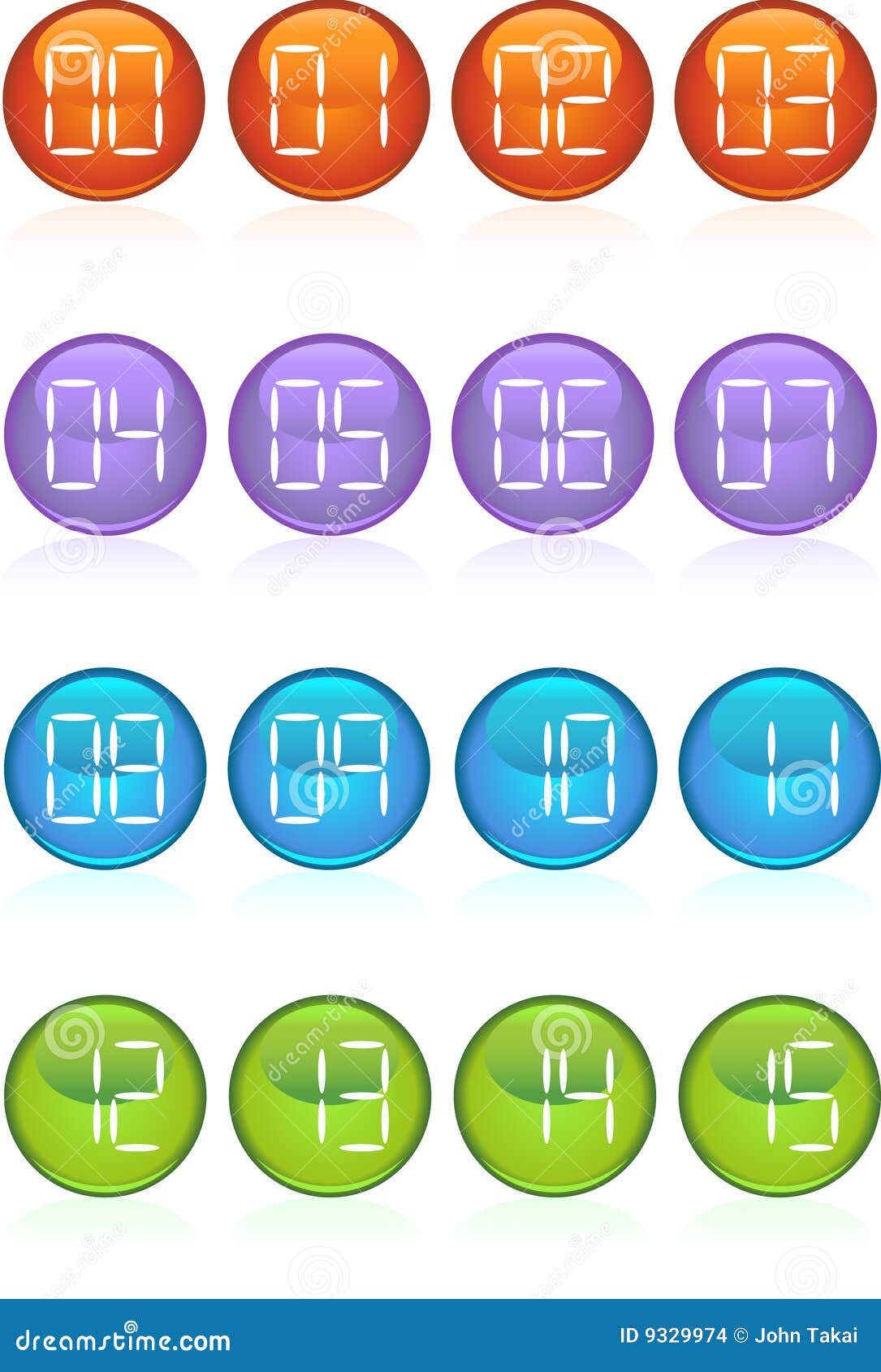 Digital Buttons stock vector. Illustration of count, icons - 9329974
