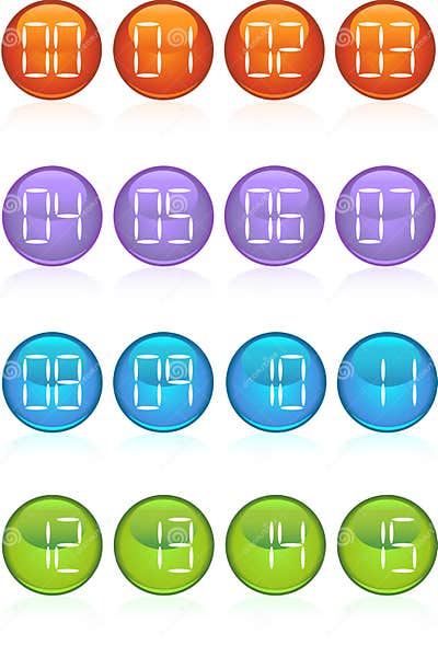 Digital Buttons stock vector. Illustration of count, icons - 9329974