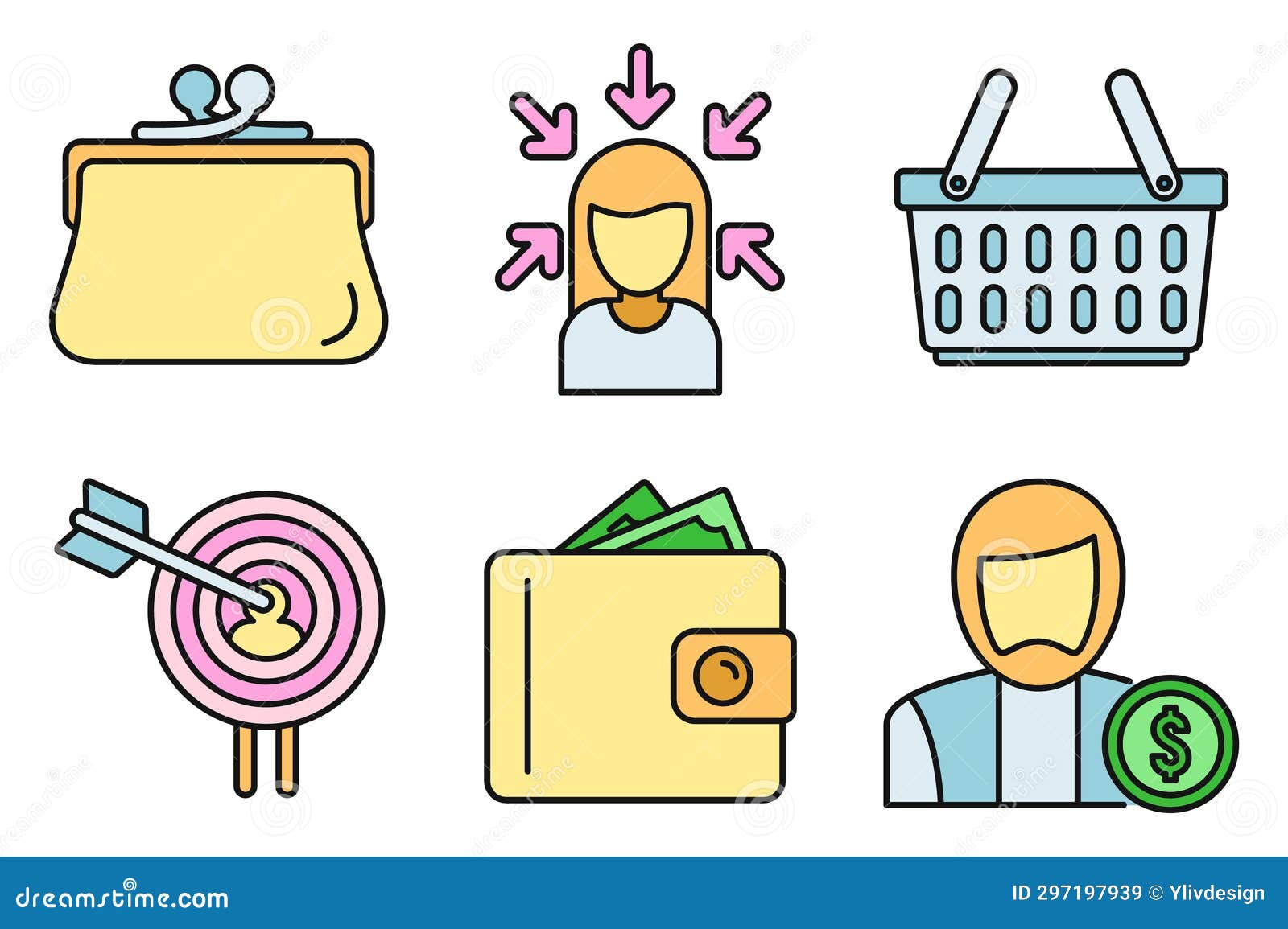 Digital Buyer Icons Set Vector Color Stock Illustration - Illustration ...