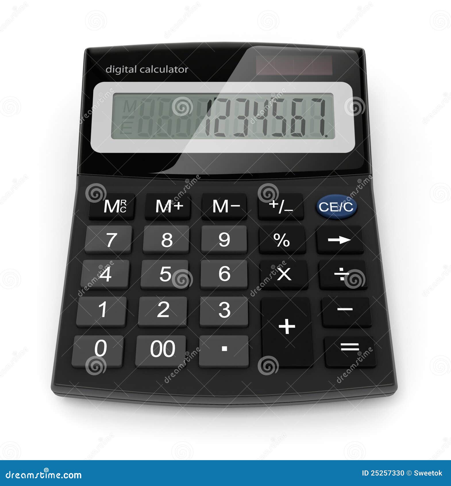 Digital calculator stock illustration. Illustration of display - 25257330
