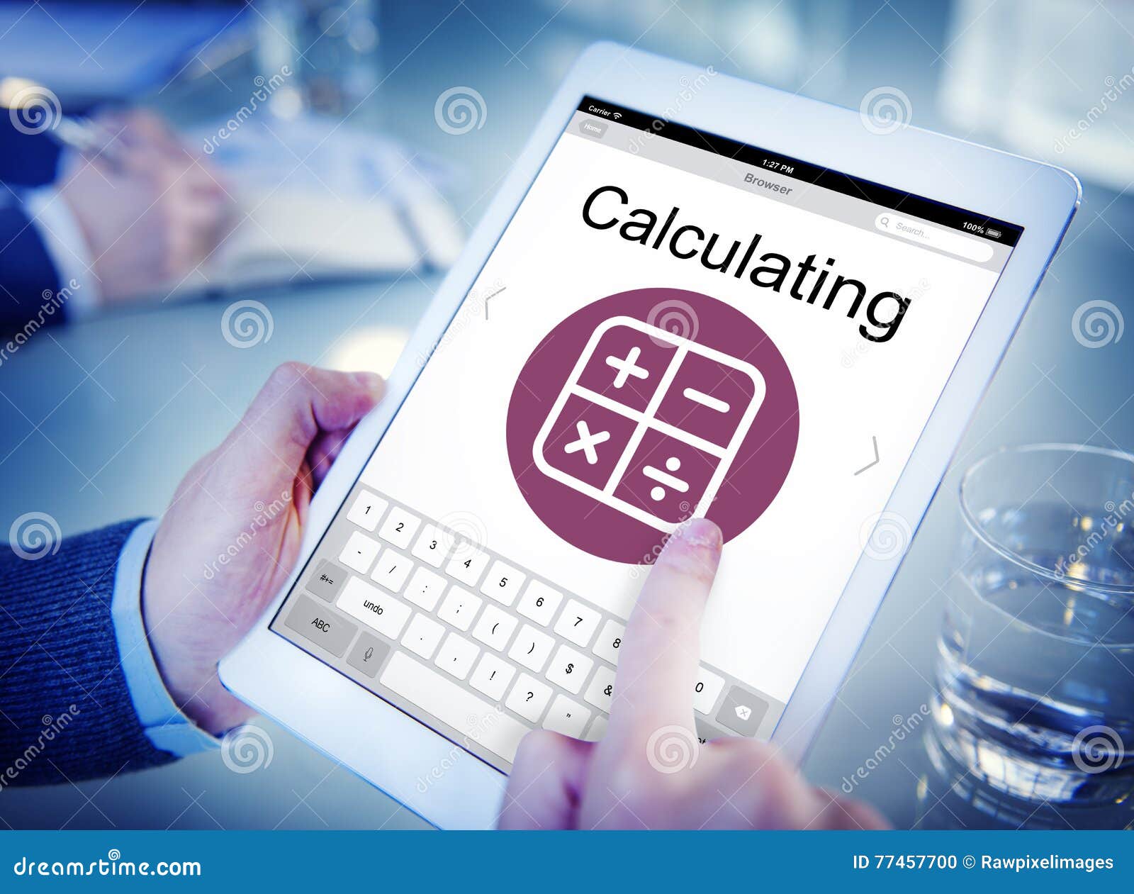 Digital Calculator Webpage Application Concept Stock Photo - Image of ...