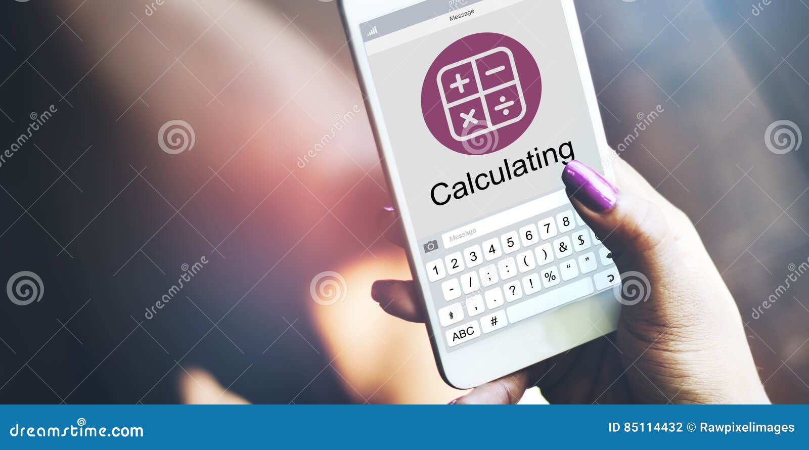 Digital Calculator Webpage Application Concept Stock Photo - Image of ...