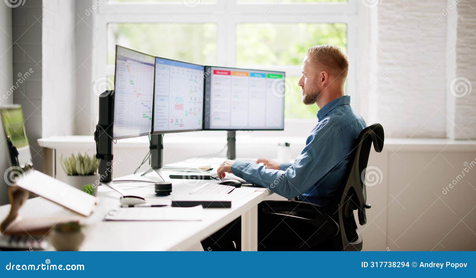 Digital Calendar Schedule Software in Office Stock Photo - Image of ...