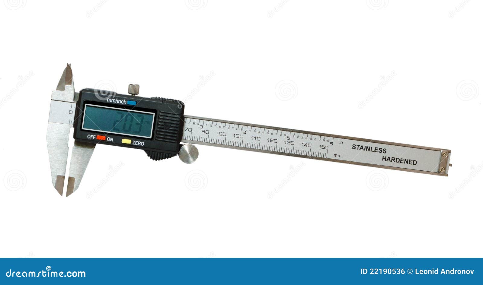 The digital caliper stock photo. Image of instrument - 22190536