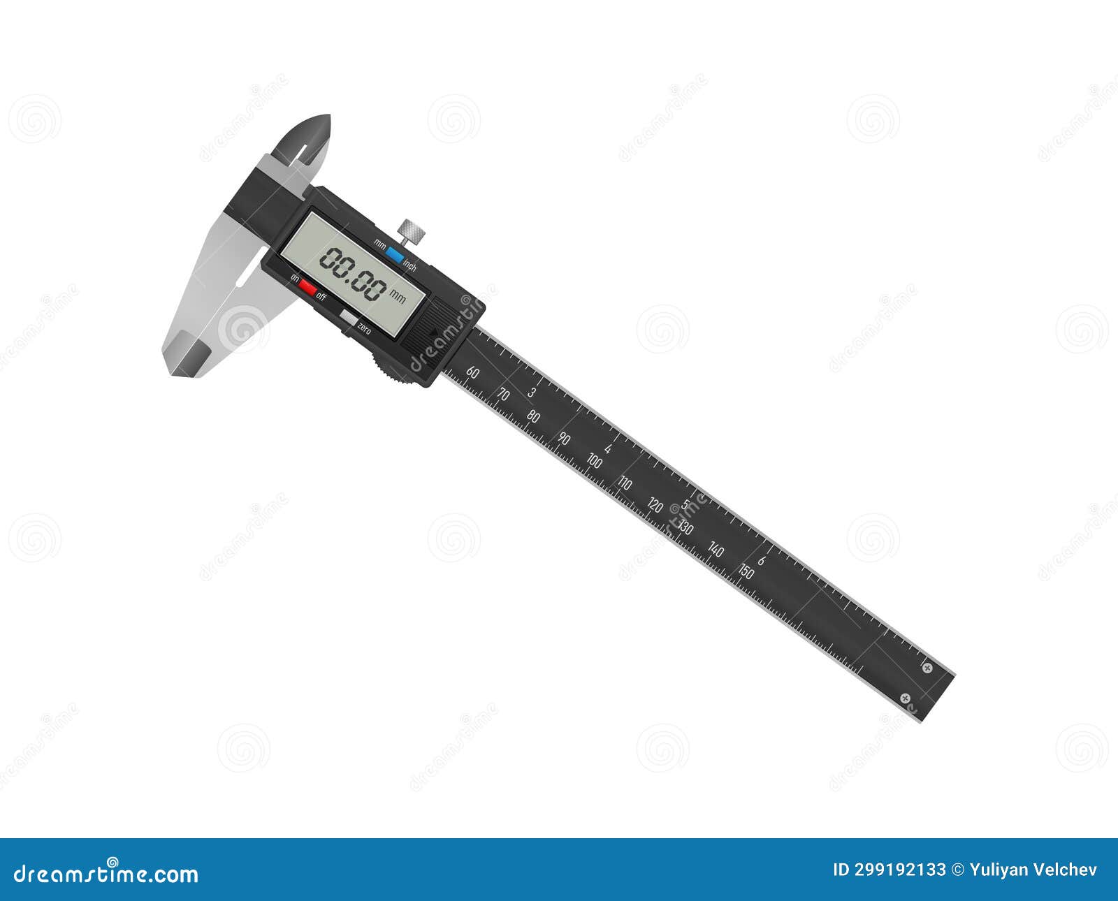 Digital calipers stock vector. Illustration of vector - 299192133
