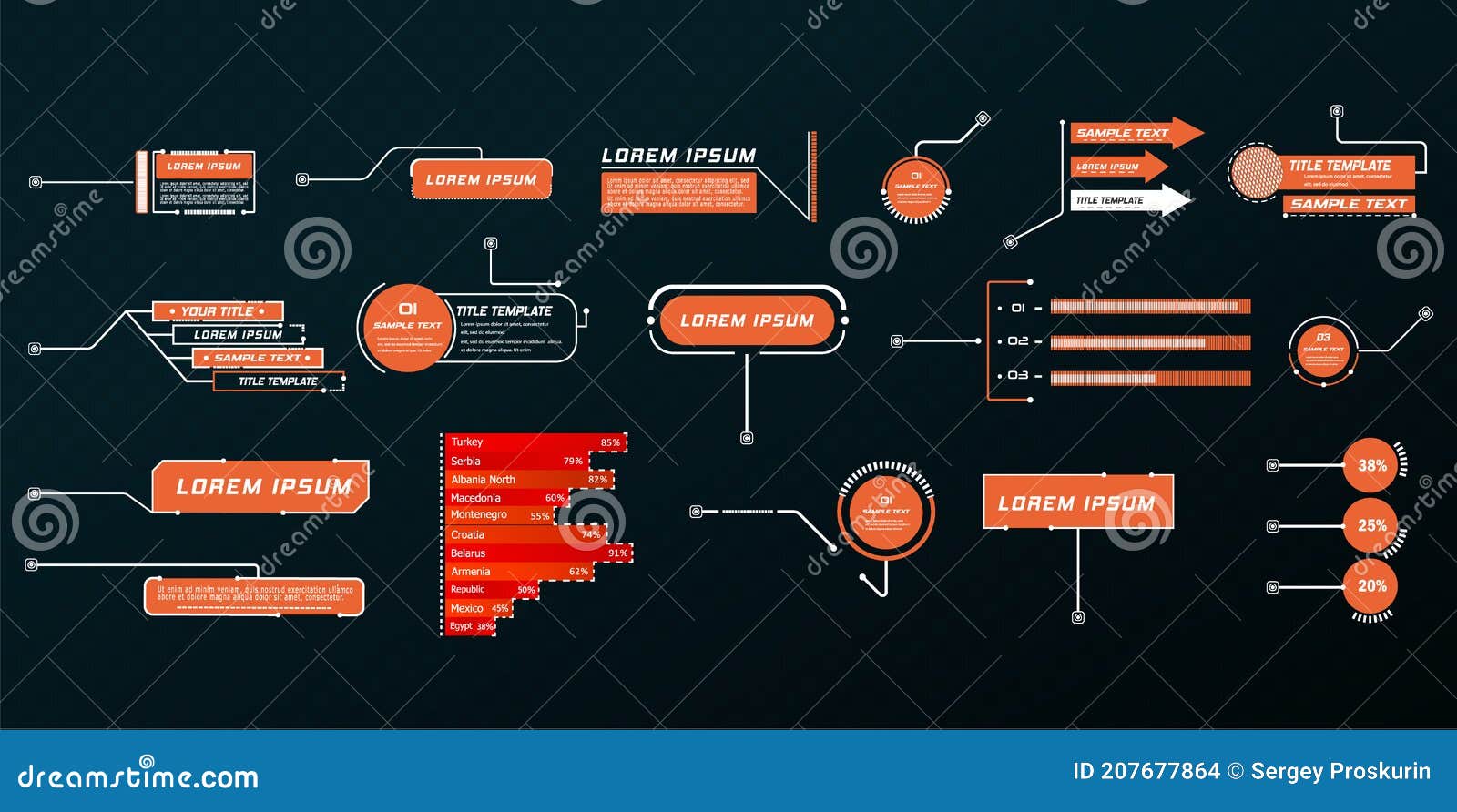 Digital Callouts, Footnotes Stock Vector - Illustration of advertising ...