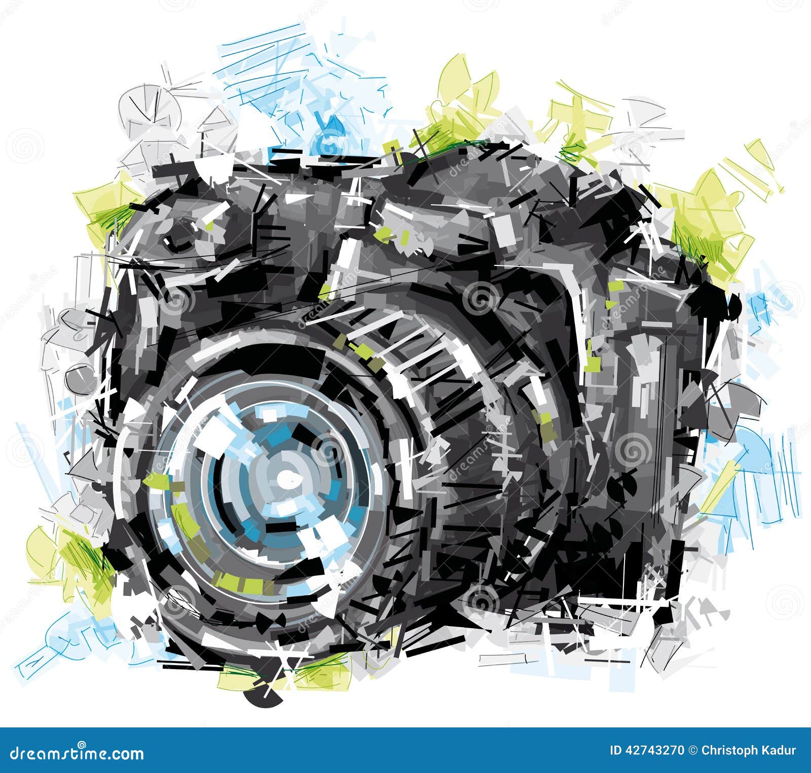Digital Cam stock illustration. Illustration of drawing - 42743270
