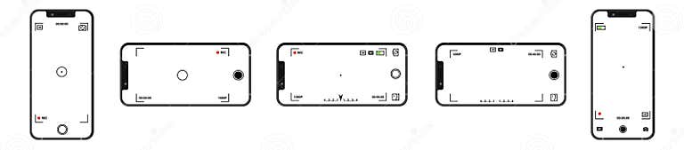 Digital Camera App Setup with Zoom and Timer Settings. Stock ...