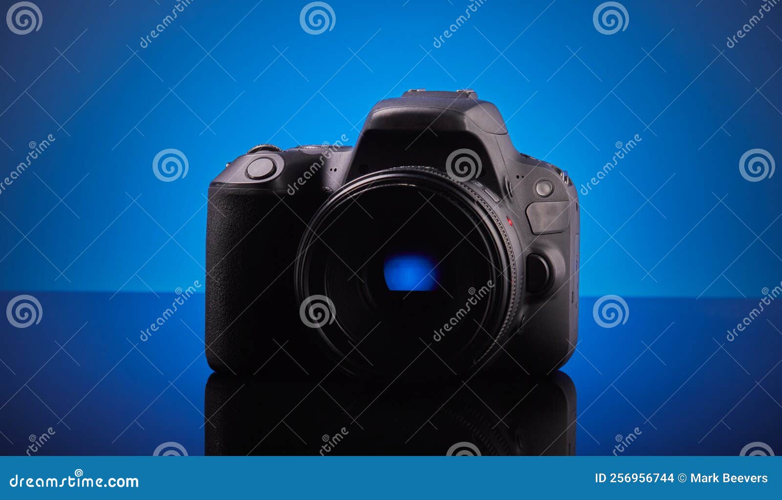 Digital Camera on Blue Background. Stock Photo - Image of buttons, cool ...