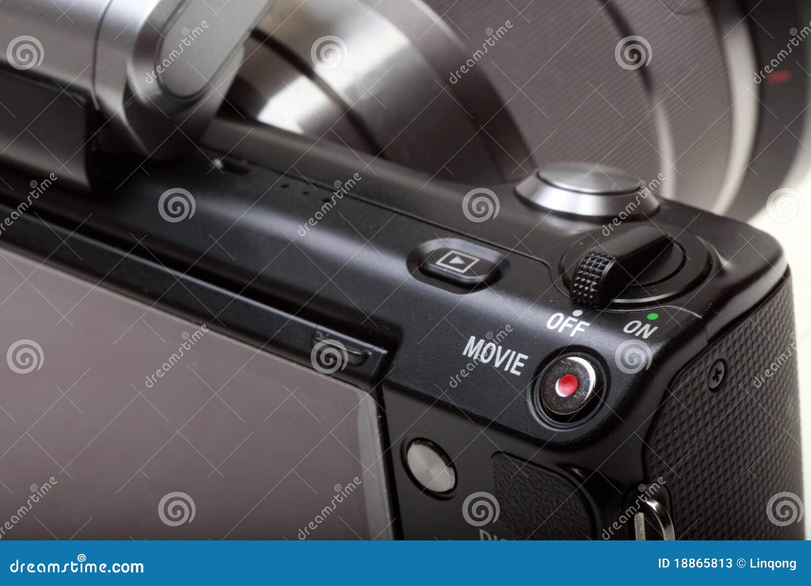 Digital camera close-up stock image. Image of black, electronic - 18865813