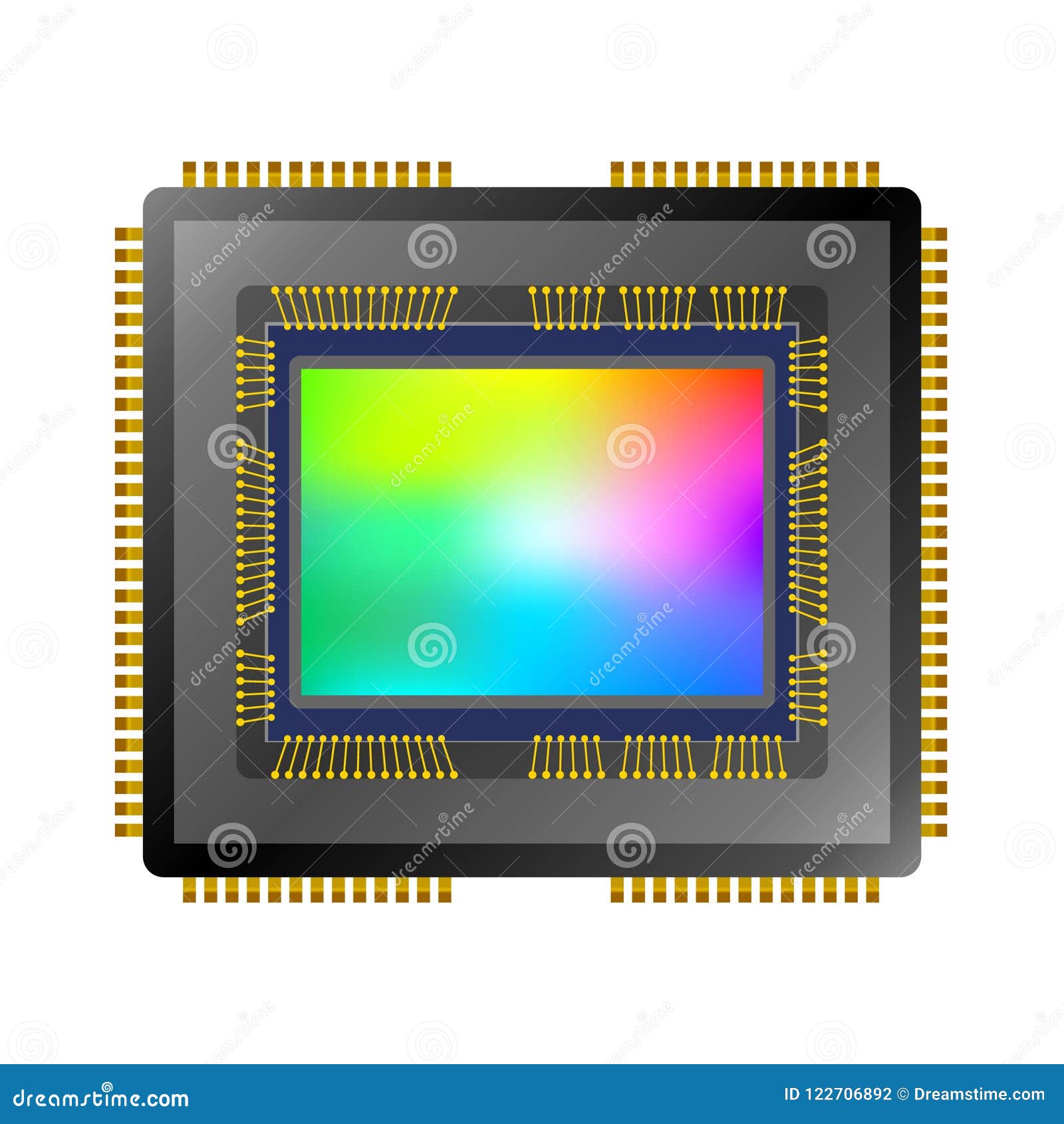 Vector Cmos Ccd Image Sensor Stock Vector - Illustration of video ...