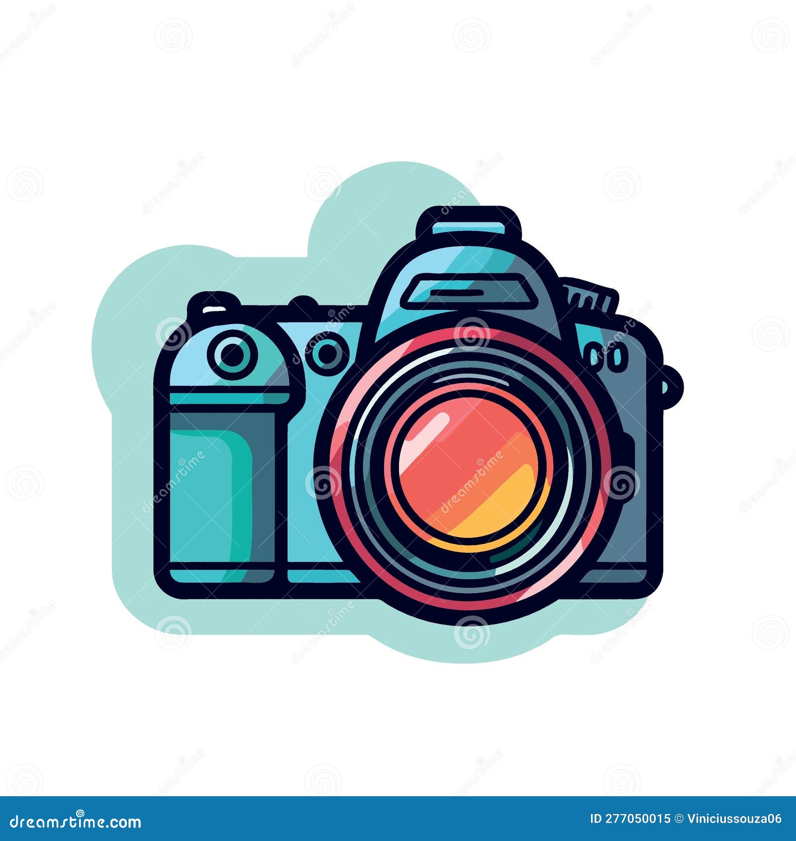 Digital Camera Colorful Icon Stock Vector - Illustration of colorful ...