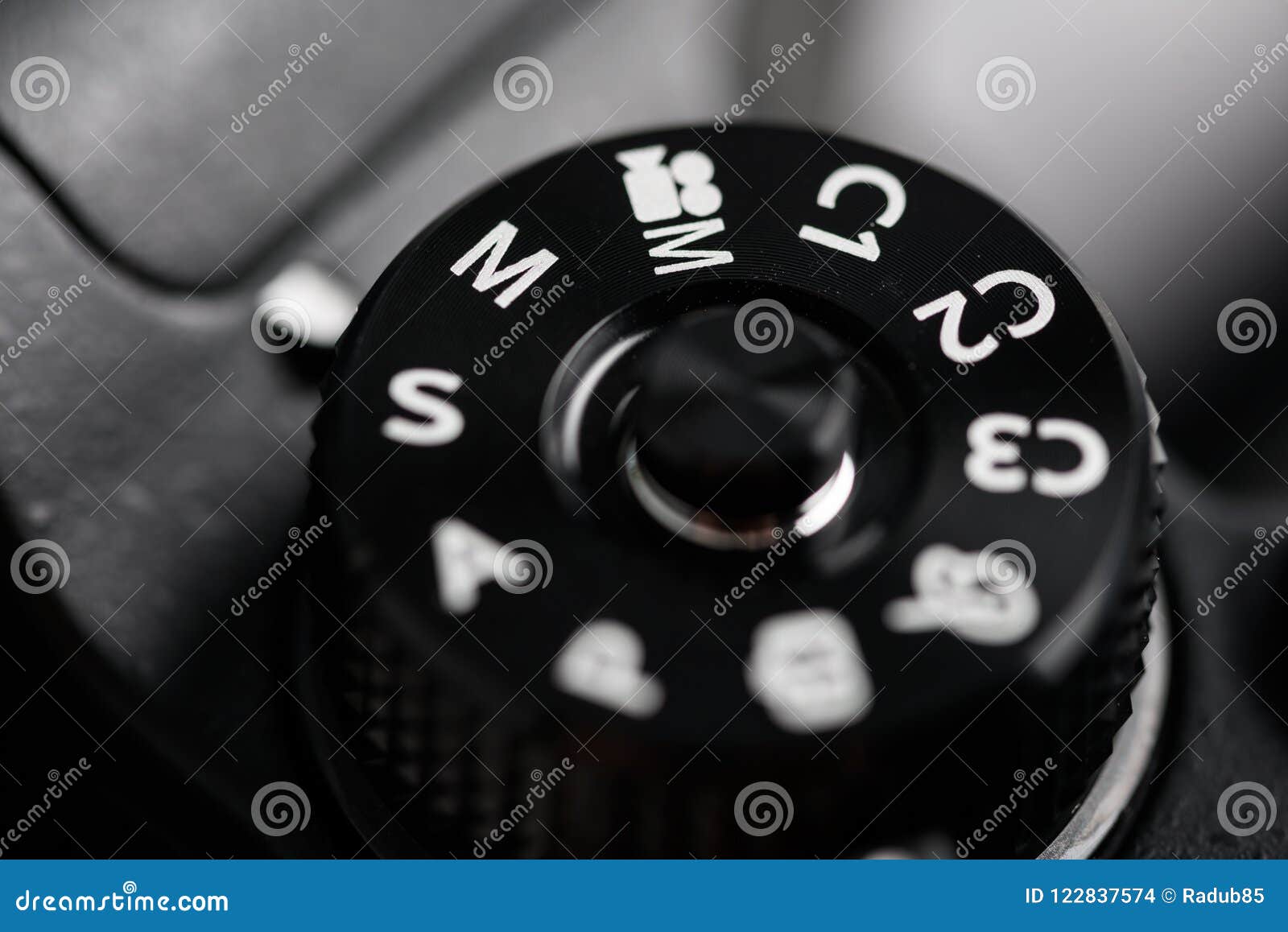 Digital Camera Control Dial Showing Aperture, Shutter Speed, Manual and ...