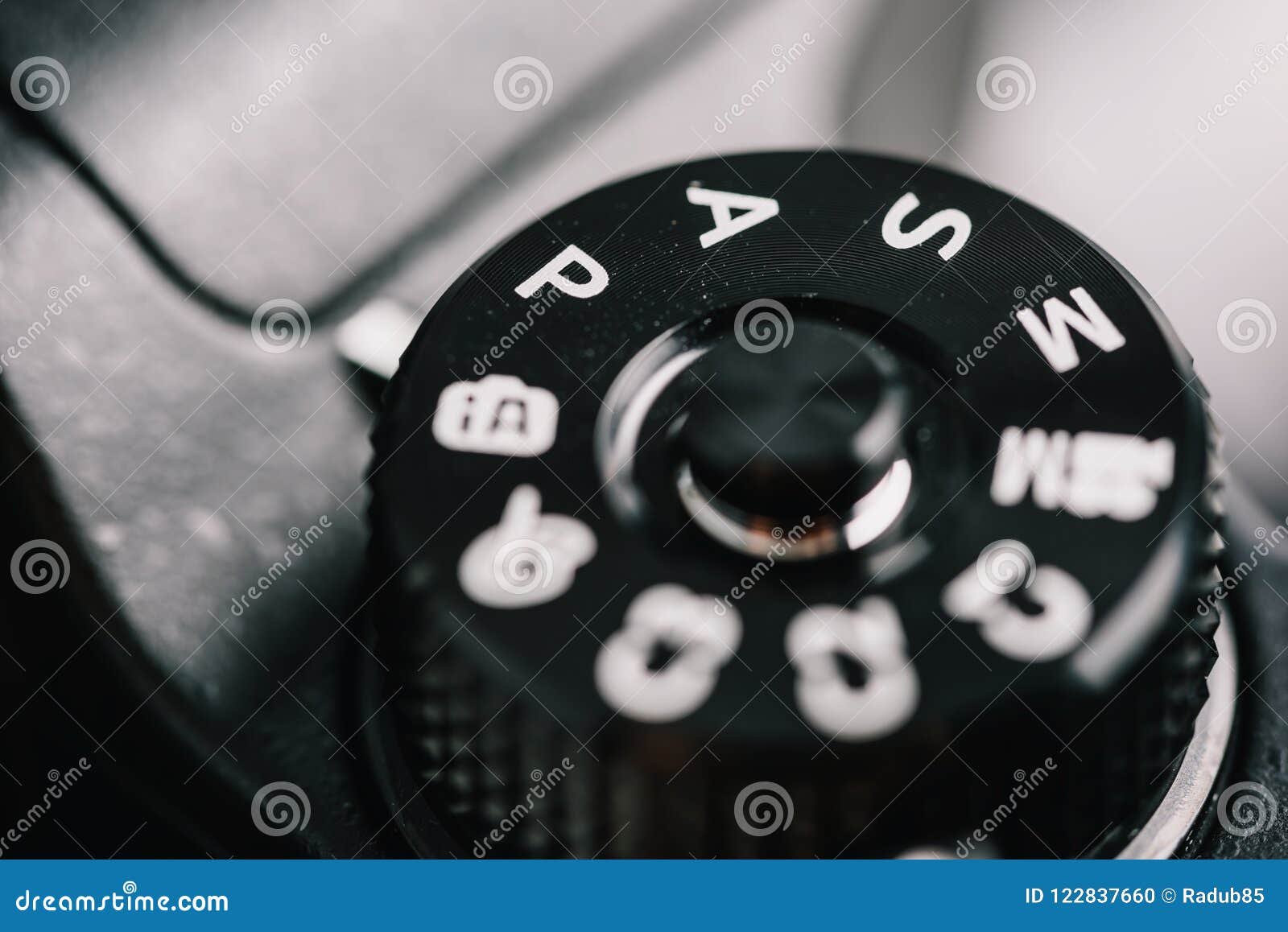 Digital Camera Control Dial Showing Aperture, Shutter Speed, Manual and ...