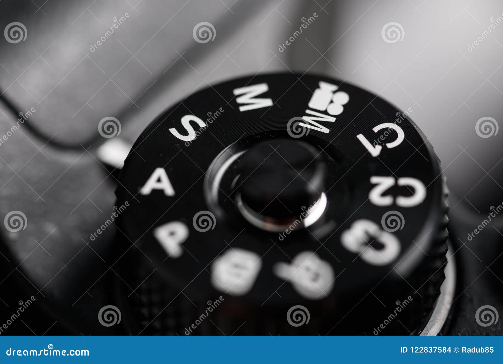 Digital Camera Control Dial Showing Aperture, Shutter Speed, Manual and ...