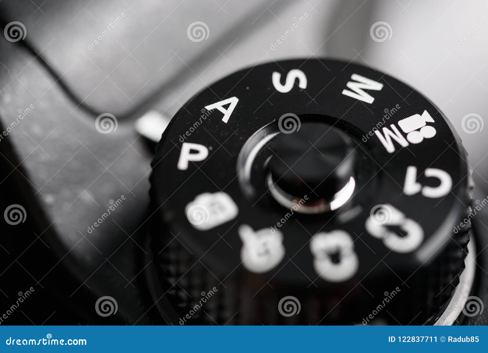 Digital Camera Control Dial Showing Aperture, Shutter Speed, Manual and ...